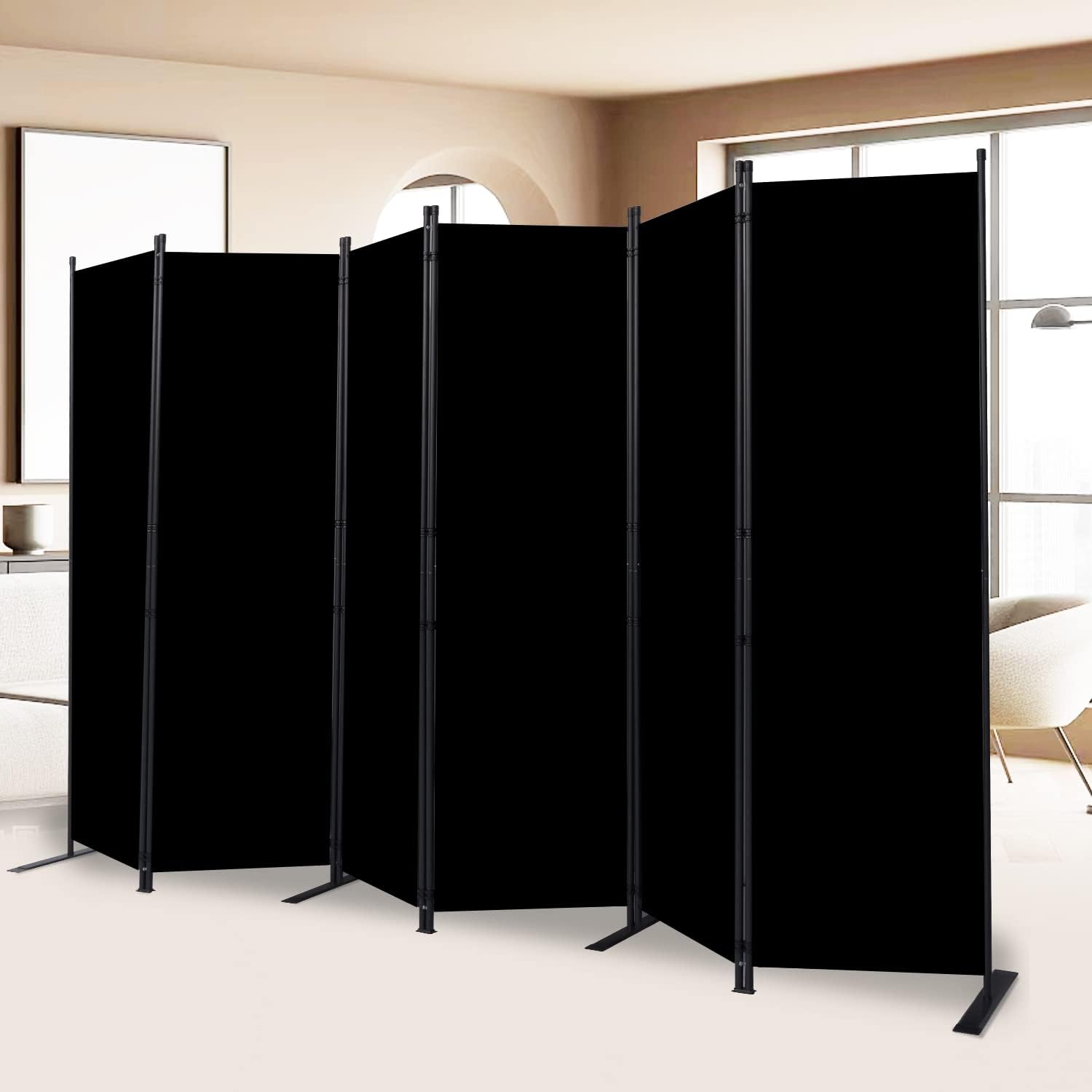 Amazon.com: Room Divider and Folding Privacy Screens， 6 Panel Wide Room ...