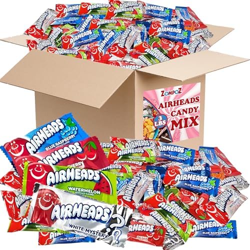 Amazon.com : Airheads Mini Candy Bars Bulk, 3 Lbs Individually Wrapped ...