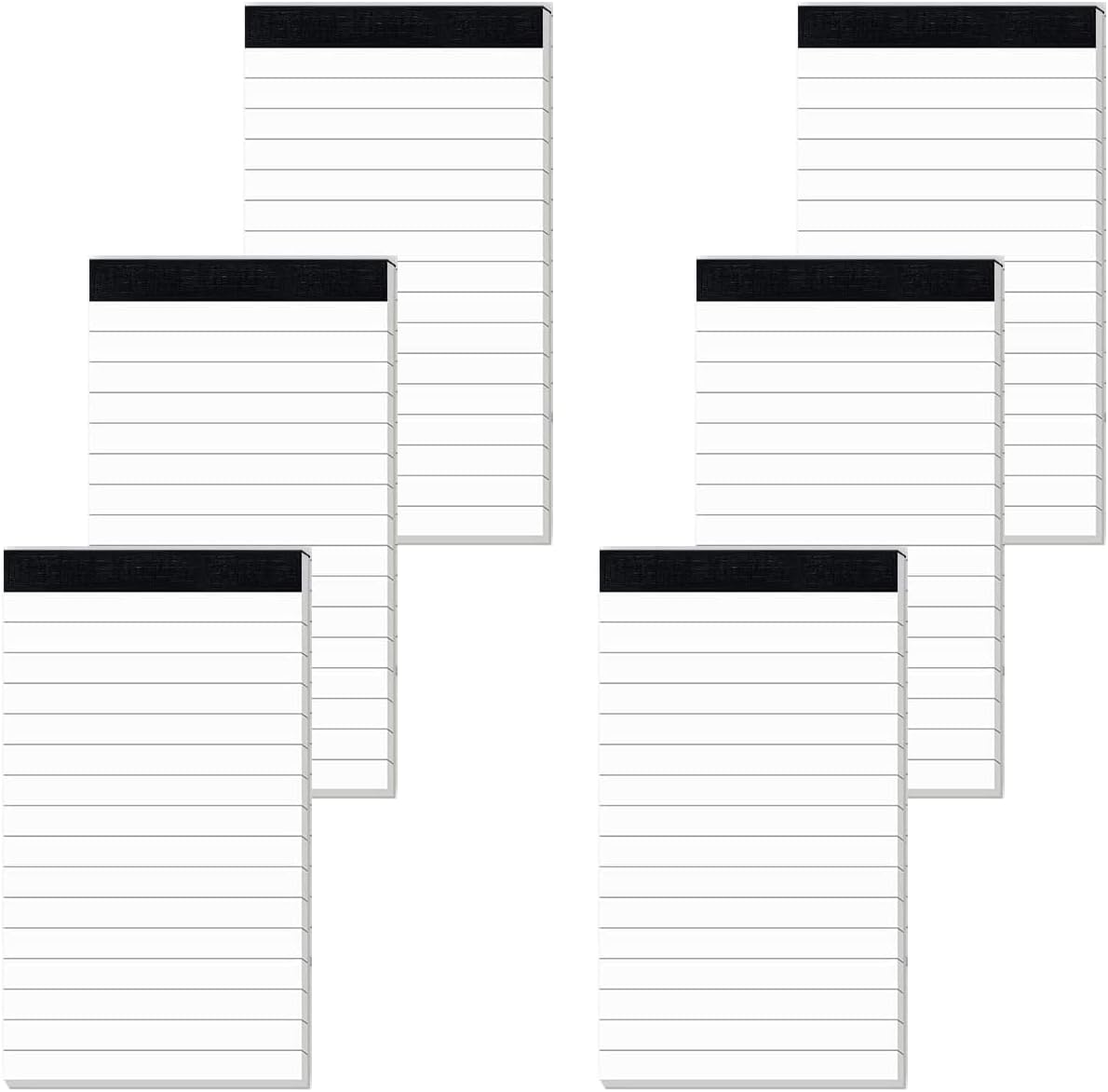 6 Pack Small Notepad, 3 x 5 Inch Ultra Quality Note Pads, Server Lined ...