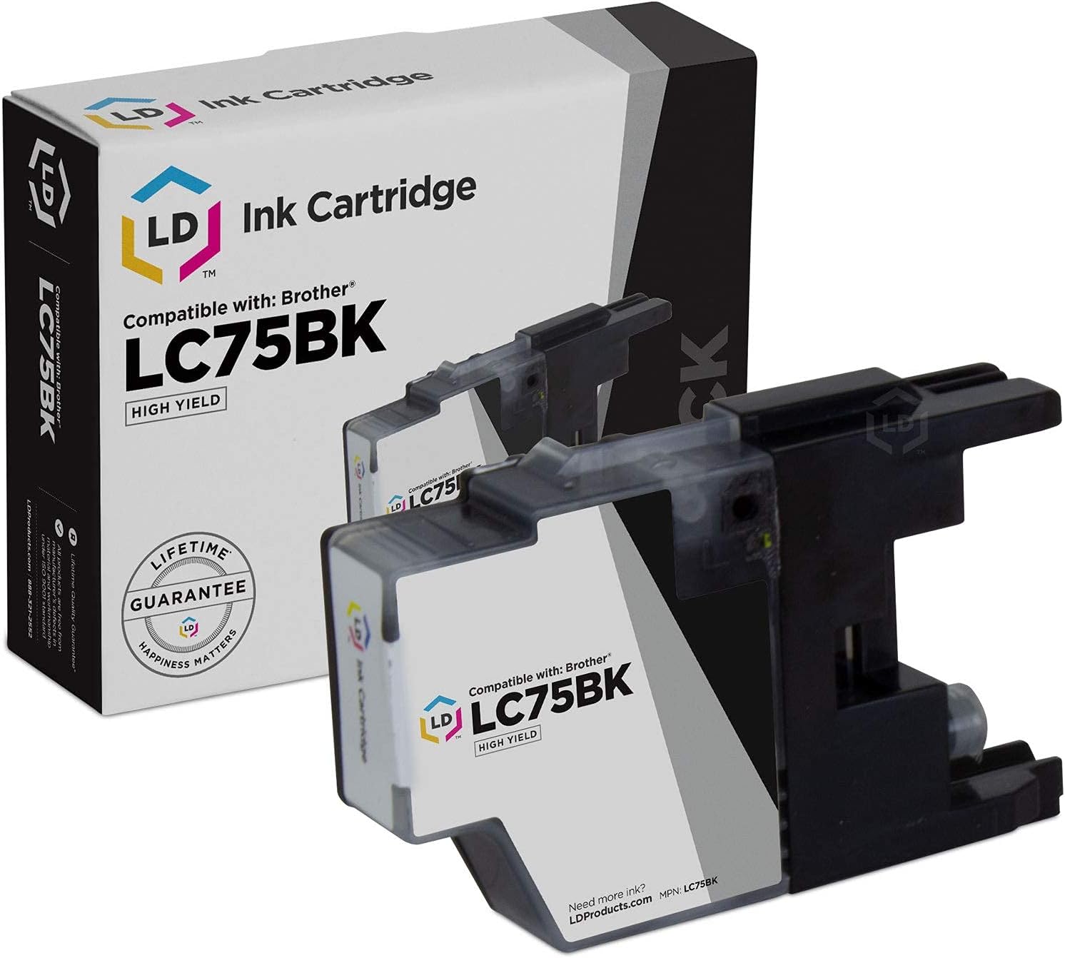 Amazon.com: LD Compatible Ink Cartridge Replacement for Brother LC75BK ...