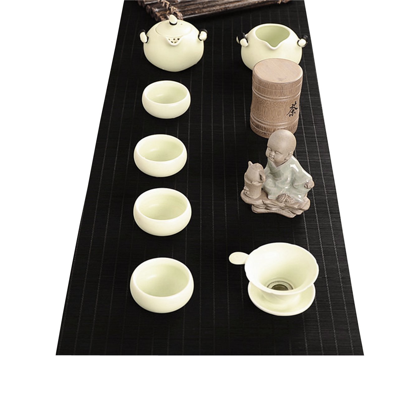 Amazon.com: Tea Ceremony - Kung Fu Tea Set Mat Natural Bamboo Tablemat ...