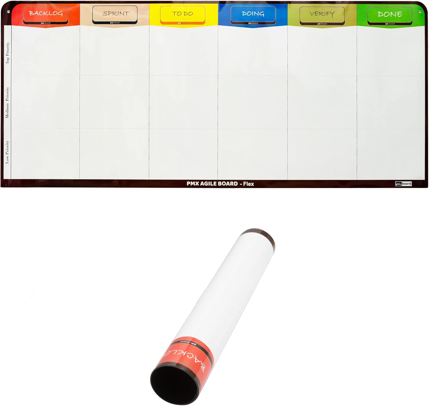 Amazon.com : pmxboard 6 Column Kanban Board, Scrum Board Flex Full ...