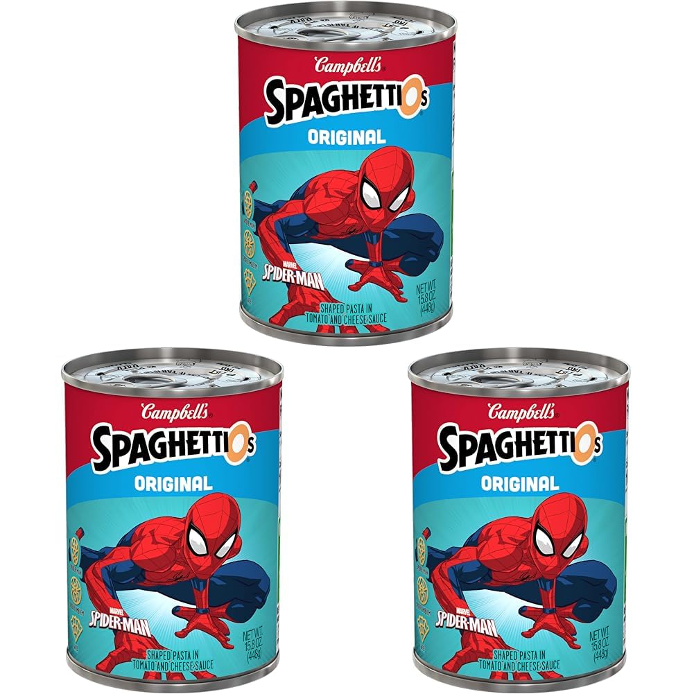 Amazon.com : SpaghettiOs Original Marvel's Spider-Man Shaped Canned ...