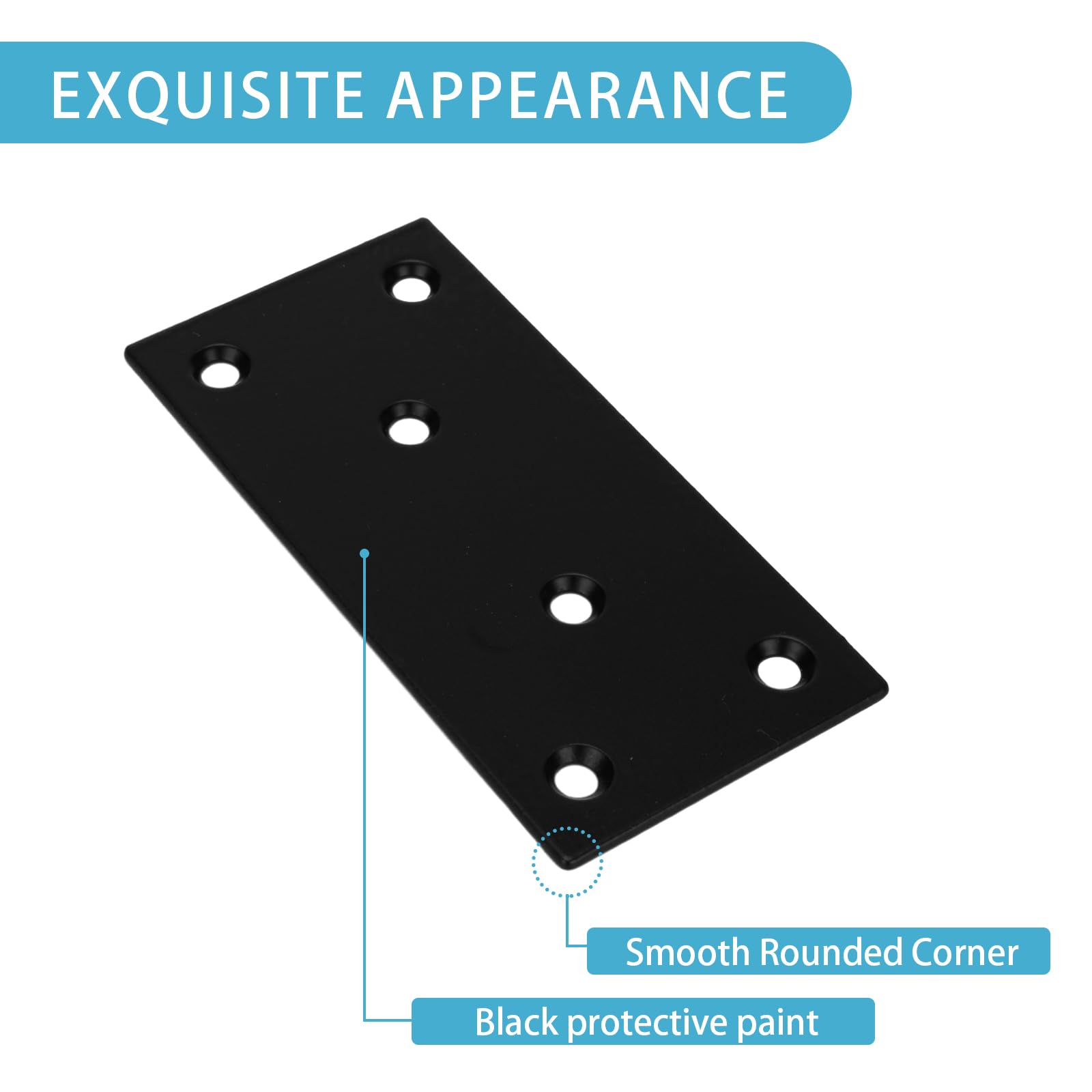 Snapklik.com : 2 PC Flat Straight Metal Brace Brackets,Savener ...