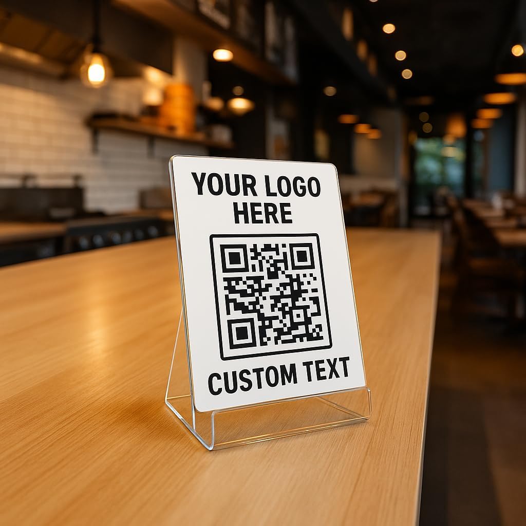 Amazon.com : Share Custom QR Code Metal Sign 11x14 – Add Your Logo, QR ...