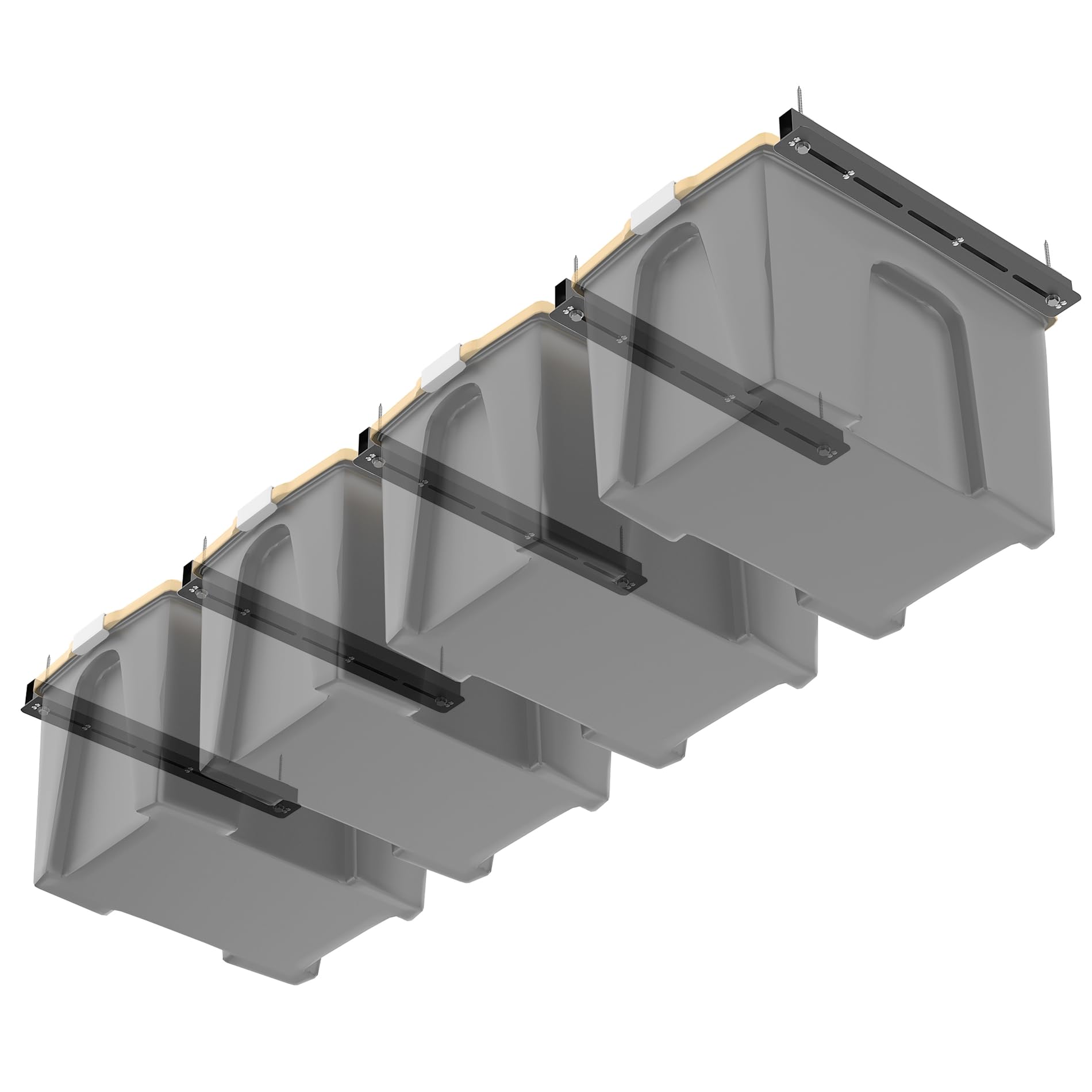 Snapklik.com : WALMANN Overhead Tote Storage Rails, Heavy Duty Garage ...