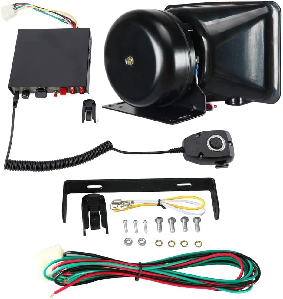 Amazon.com : Safego Police Siren Speaker Car Pa System, Dc12v 100w 7 ...