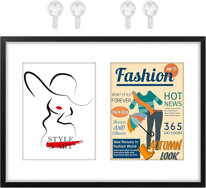 Amazon.com - Pinkunn 1 Pcs Magazine Frame Display for Wall Double ...