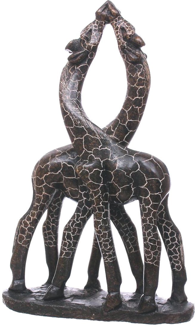 Buy Induna Arts South Africa African Shona Art Kissing Giraffes Stone ...