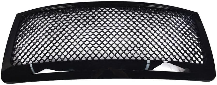 Amazon.com: ChesKi Front Bumper Upper Grille Black Mesh Grill ABS ...