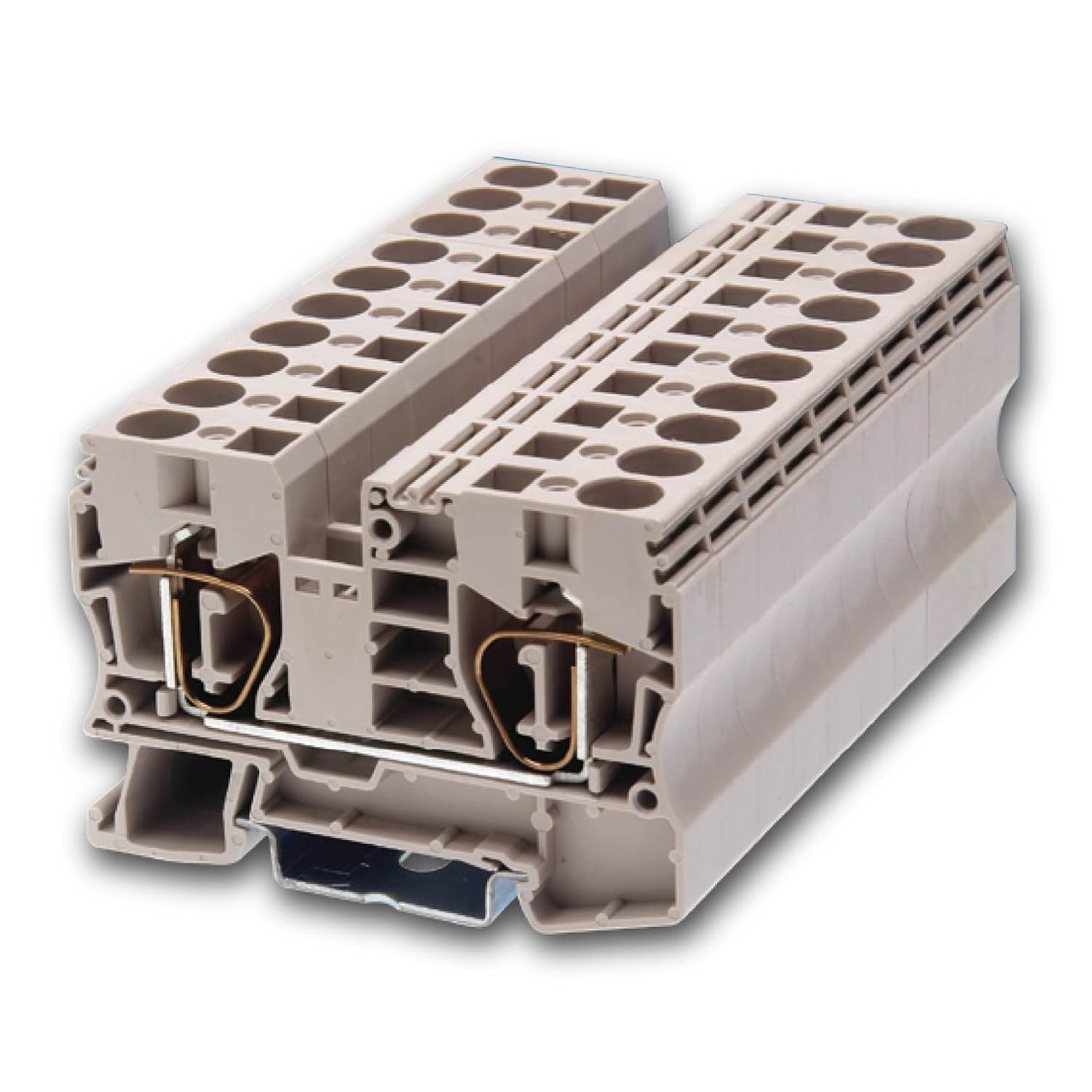 Dinkle AK10 DIN Rail Terminal Blocks 600V 51A Set, Spring Wire ...