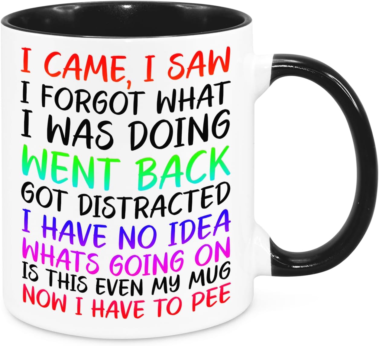 I Came I Saw I Forgot Mug - Birthday Christmas Funny Gift Present ...