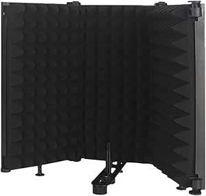 Krujecnt Microphone Isolation Shield, Live Microphone Noise Reduction ...