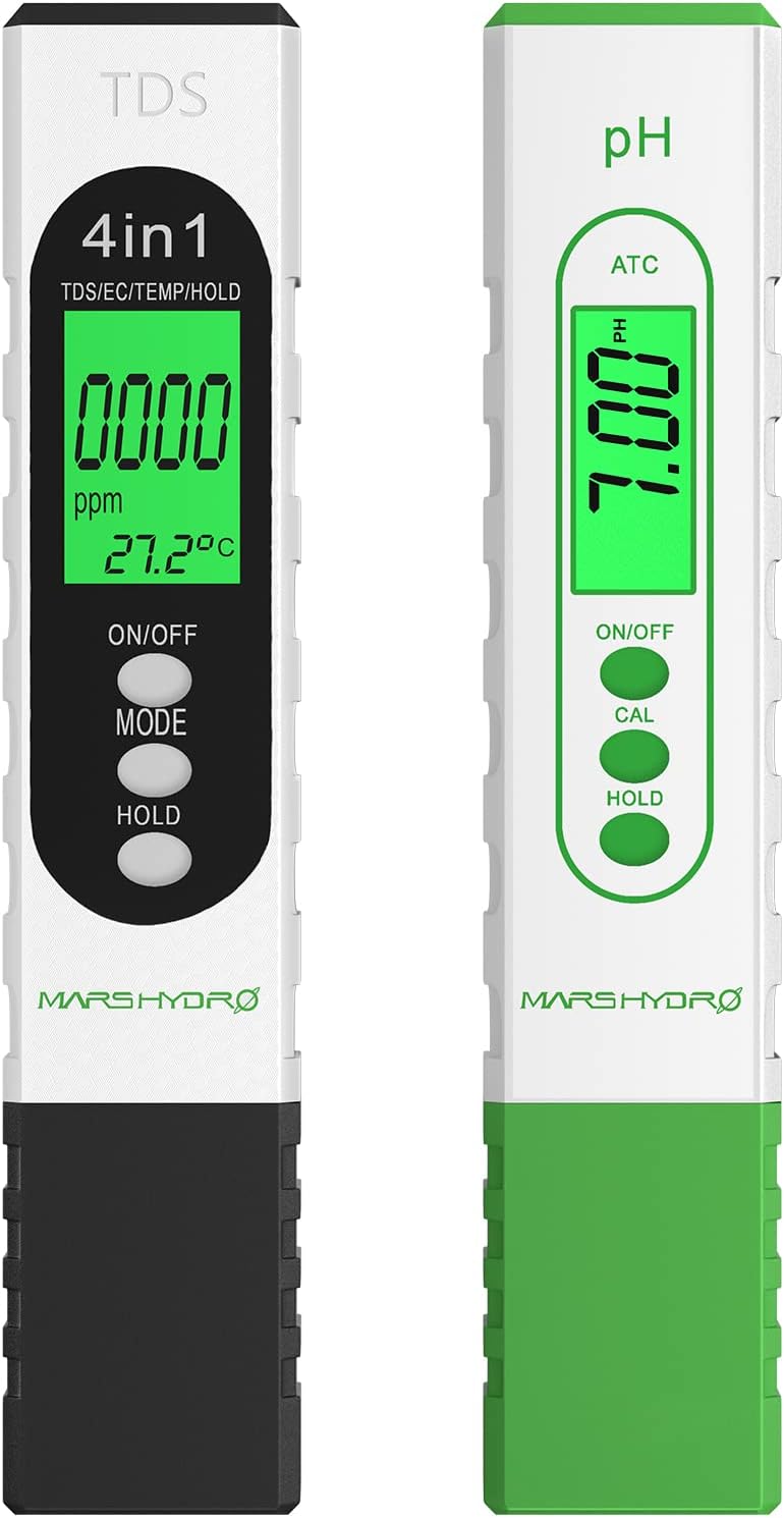Amazon.com: MARS HYDRO TDS and pH Meter Combo for Water, ±0.02 pH High ...
