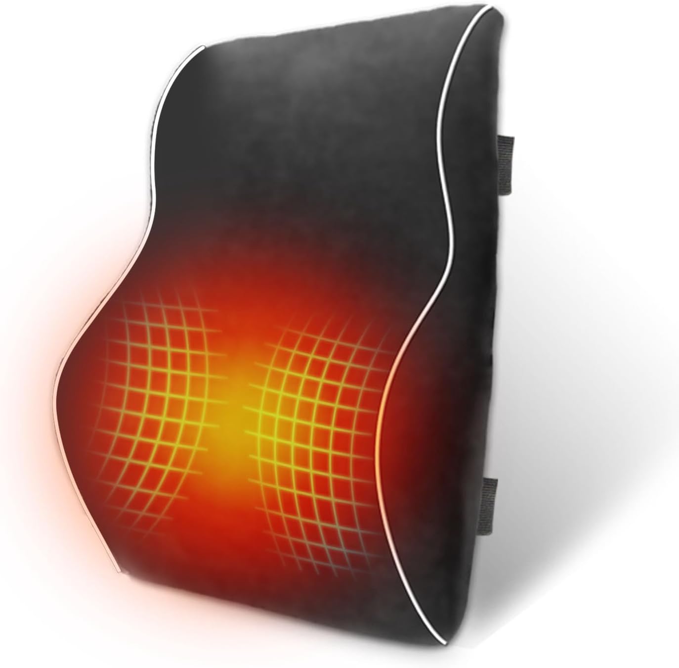 Heated Lumbar Support Pillow 12V, Back Support with Heat for Back Pain ...