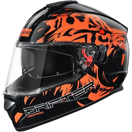 Studds Drifter D2 Full face Helmet with Clear Visor (Matt Grey N9, L ...