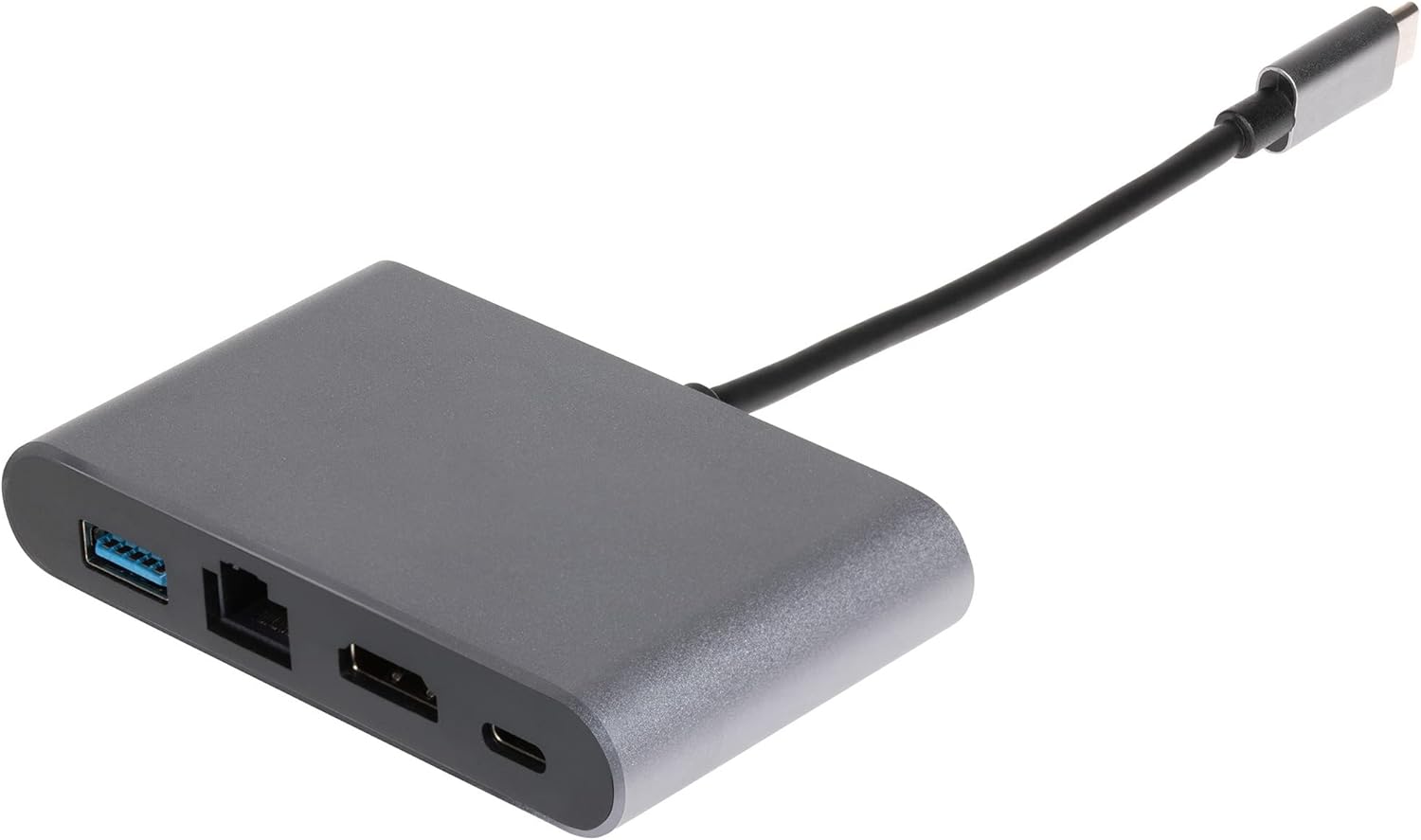 Nikkai USB C Hub Adapter, 4-in-1 with USB-A 3.0, HDMI 4K, USB-C PD ...