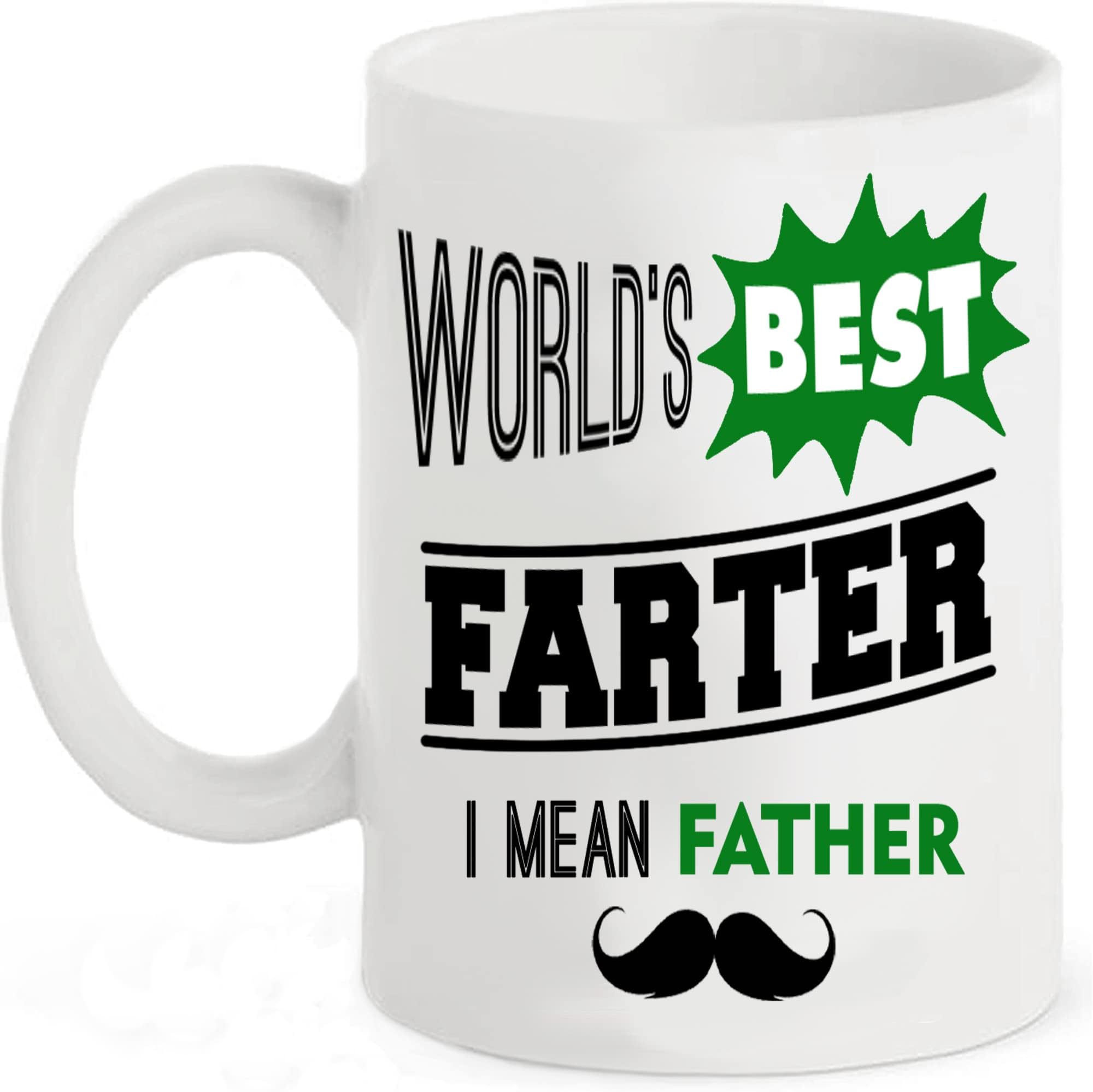 Worlds best farter mean father Fathers Day Gift Dad Mug Dad Birthday ...
