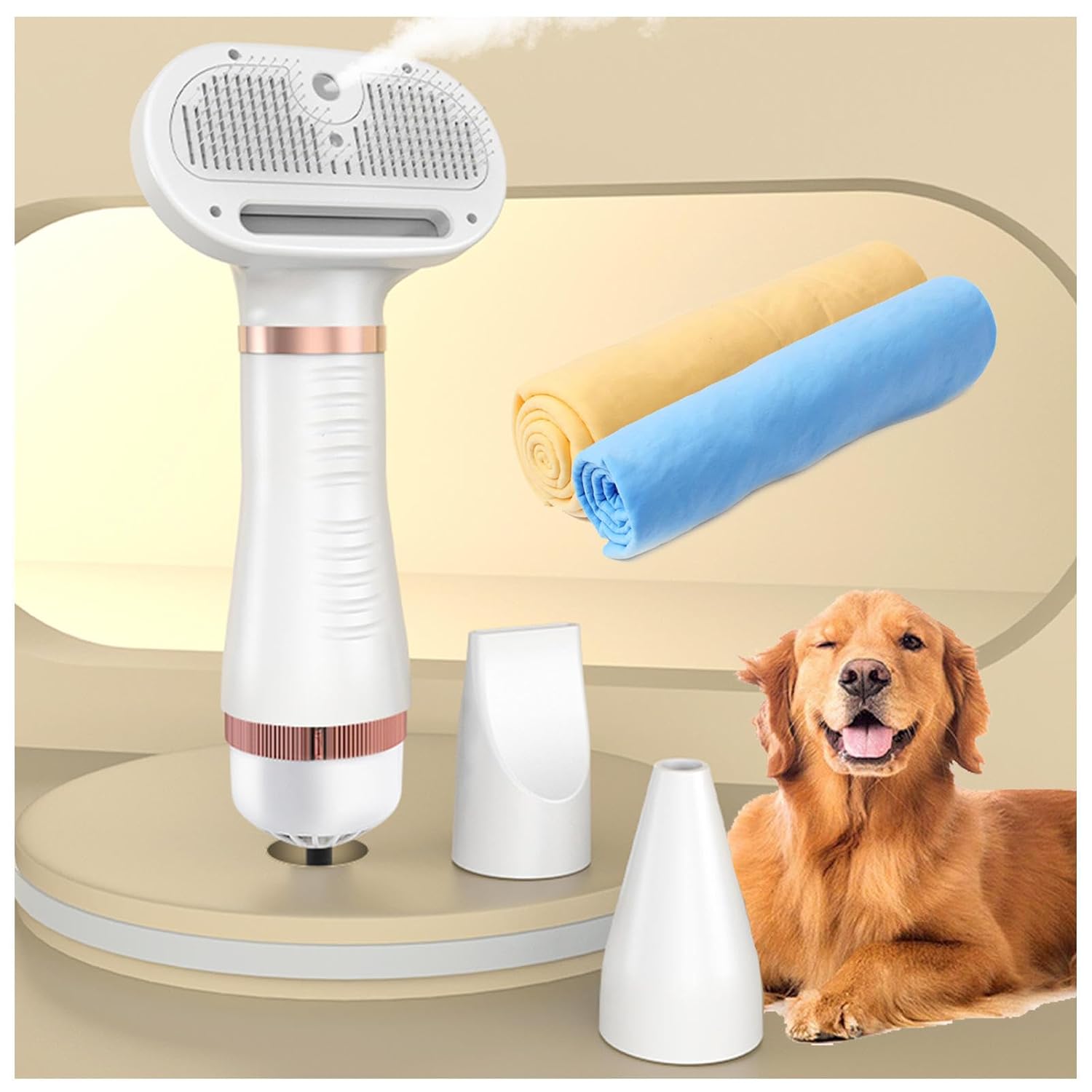 Amazon.com: Pet Steam Brush, 4 in 1 Portable with Steam Slicker Brush,3 ...