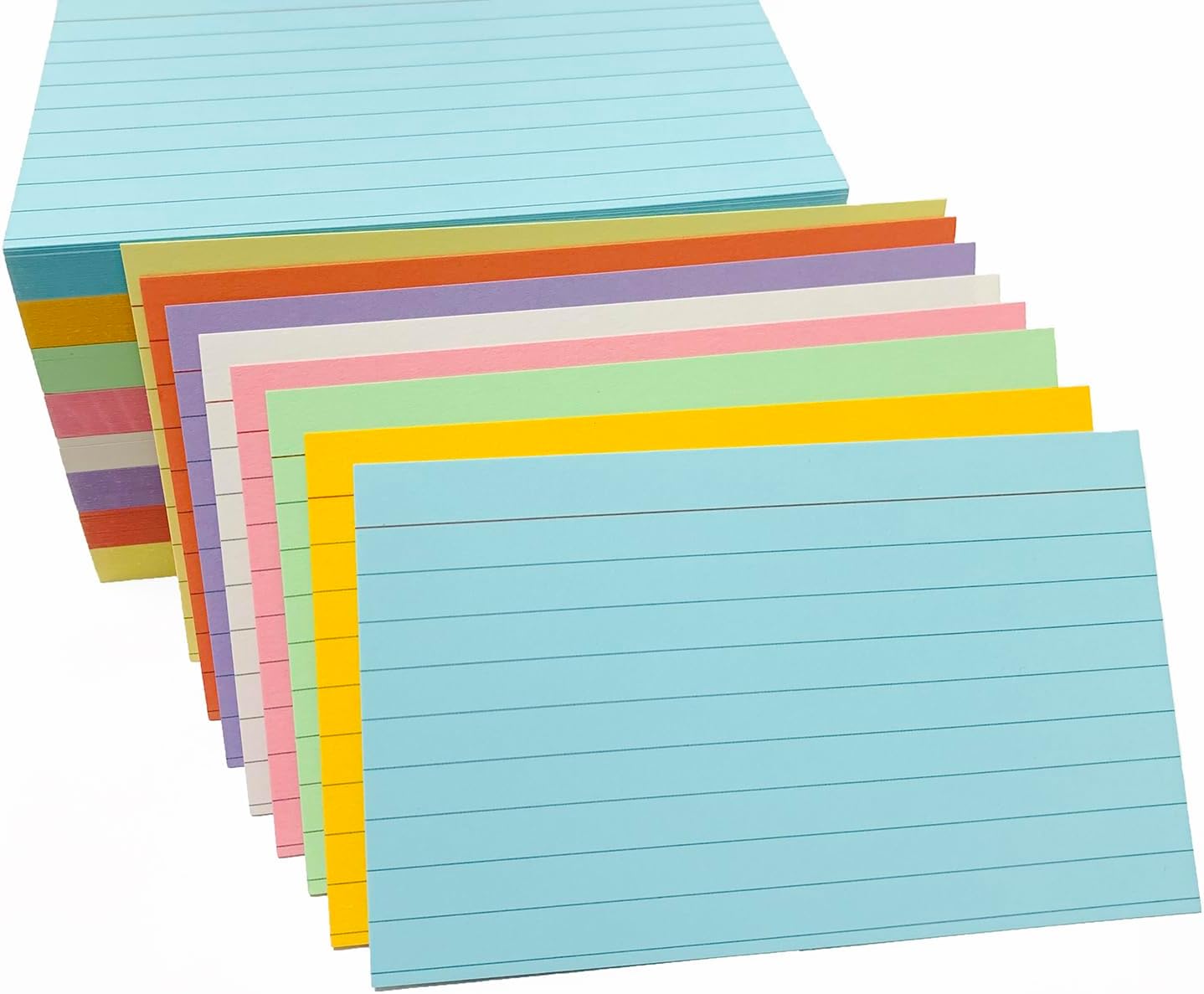 Amazon.com : YIZUUN Colored Index Cards 4x6, 160 Pack, Ruled Index ...