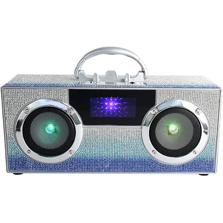 Amazon.com: Wireless Express - Mini Boombox with LED Speakers – Retro ...