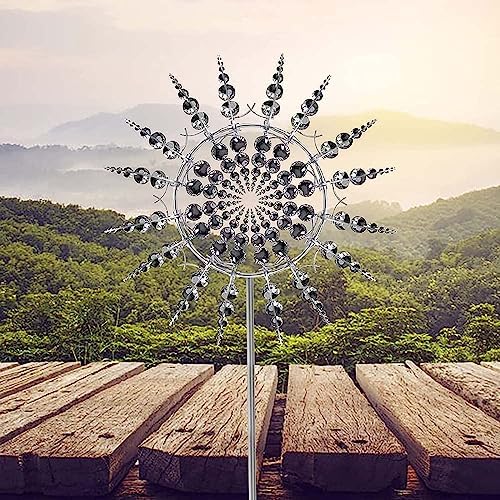 Unique Metal Windmill, 3D Wind Spinner Powered Kinetic Sculptures, Wind ...