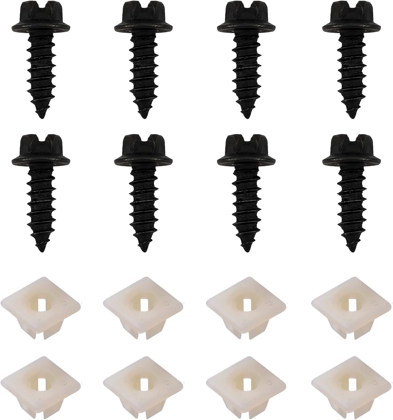 Amazon.com: Fluher 8 PCS Car Bumper License Plate Rivet Buckle ...