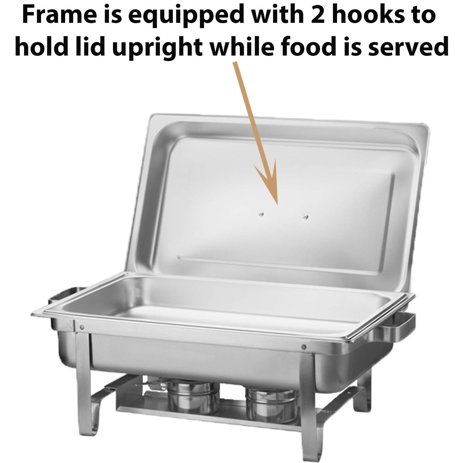 Buy Chafing Dish Buffet Set w/Fuel — Folding Frame + Water Pan + Food ...