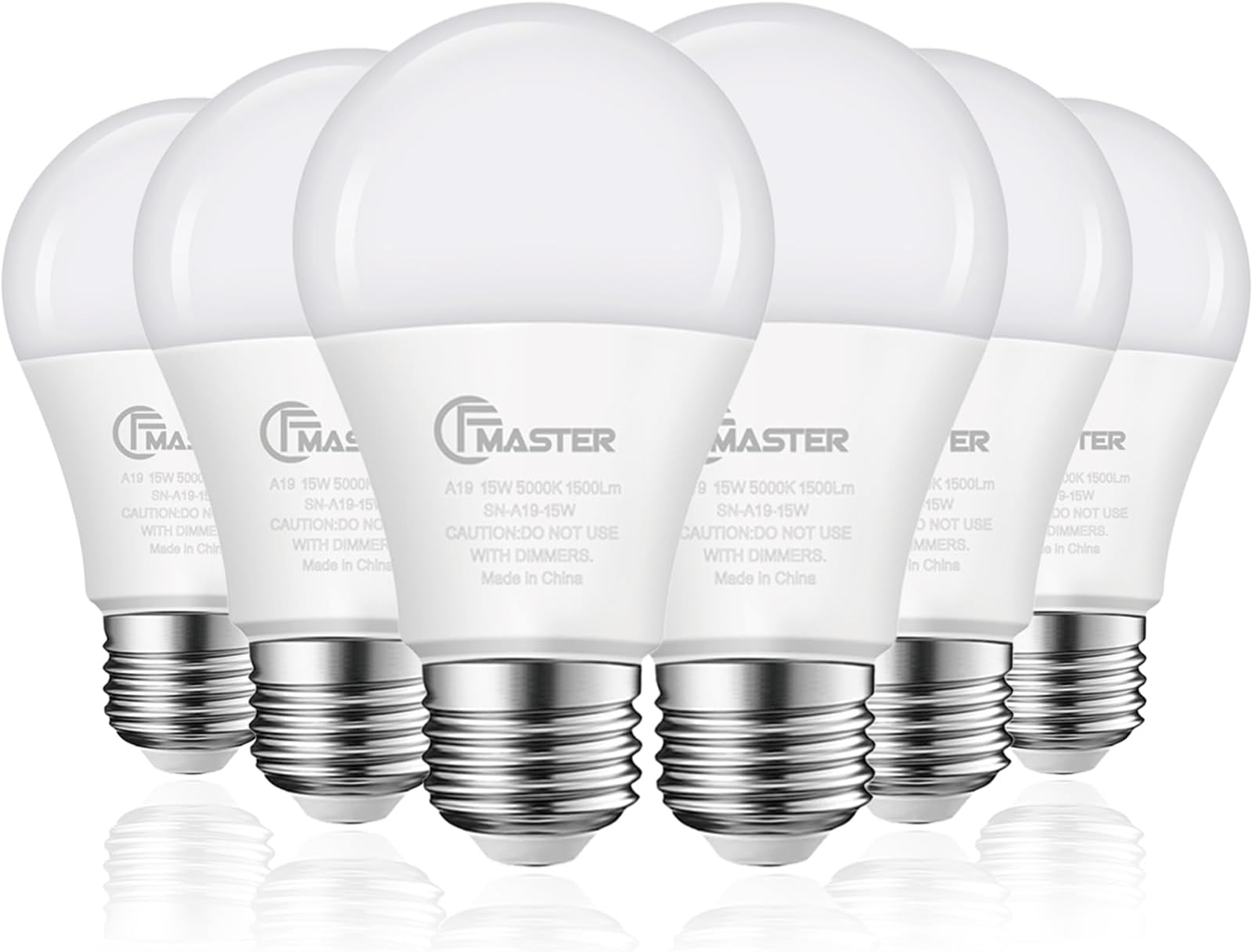 Pack of 6 GE 15W CFL Energy Smart Bulb Equivalent to 60W Daylight Cool ...