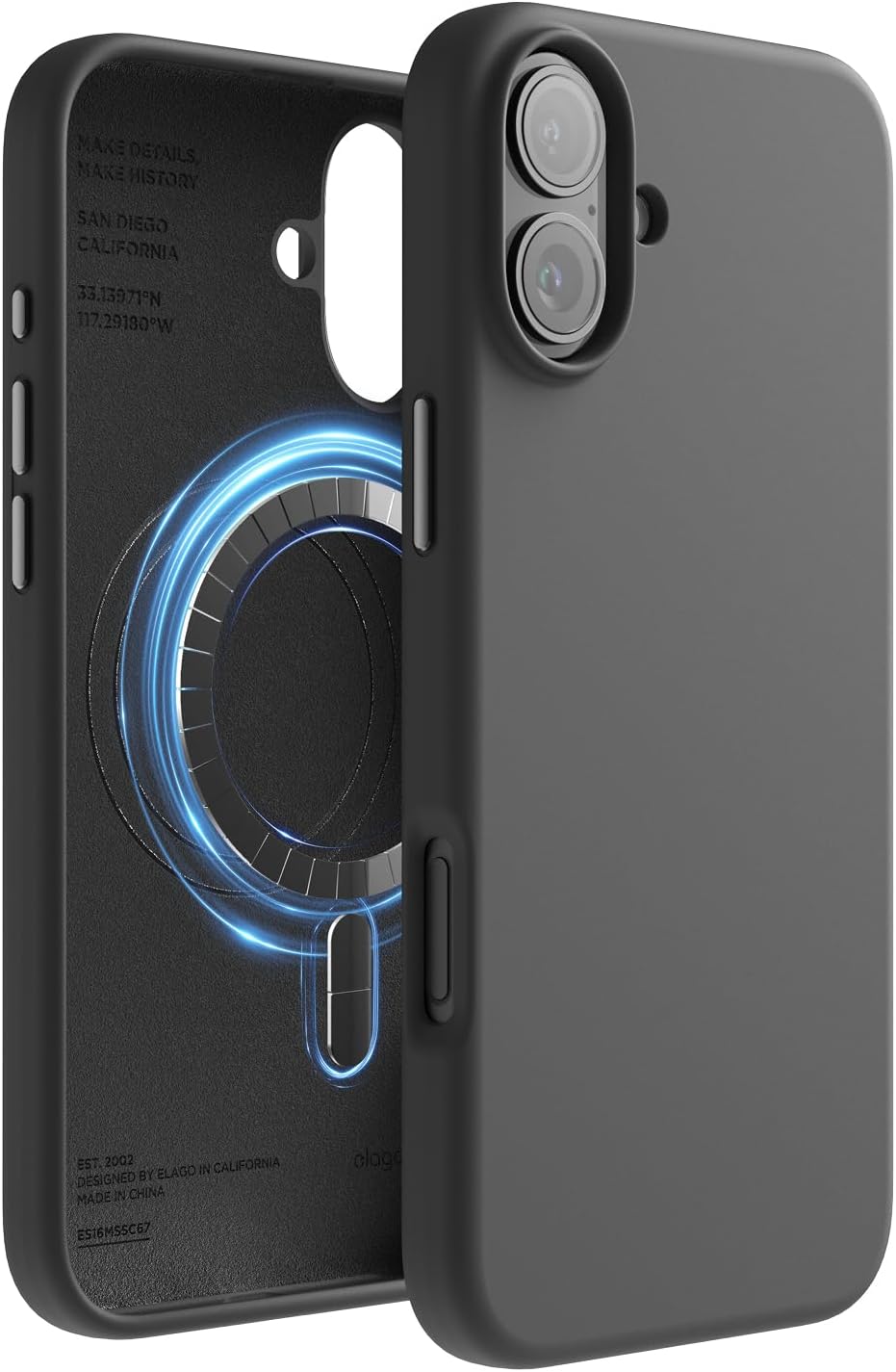 Amazon.com: elago Magnetic Silicone Case Compatible with iPhone 16 Plus ...