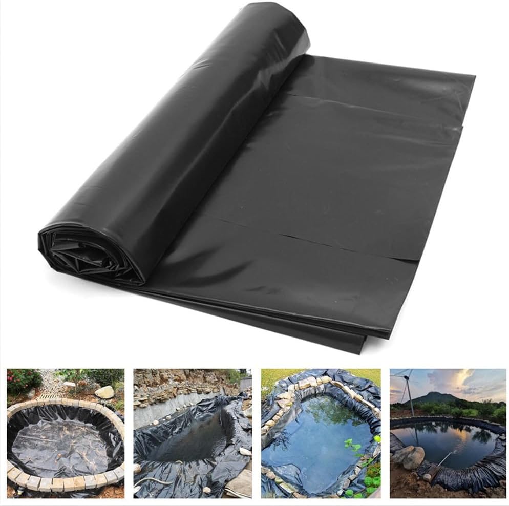 Pond Liner, Preformed Pond Liners for Koi and Fish Pool, HDPE Black ...