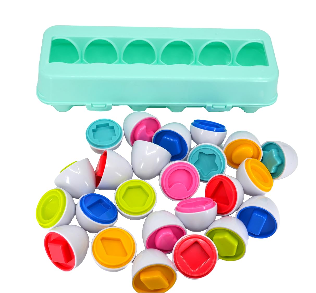 Storm&Lighthouse 12x Sorting and Colour Matching Eggs Easter Plastic ...