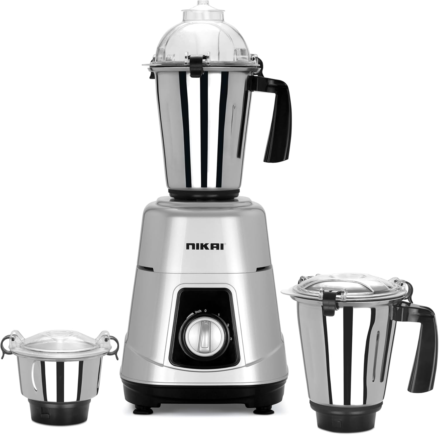 Nikai 900W Heavy Duty Mixer Grinder, With 3 Stainless Steel Jars, 3 ...