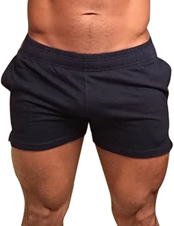 Muscle Alive Men Running Shorts with Pockets Athletic Clothing French ...