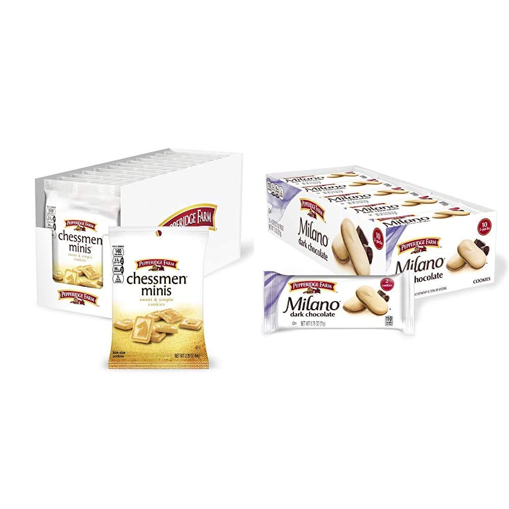 Amazon.com: Pepperidge Farm Chessmen Minis Butter Cookies (8 Packs) and ...
