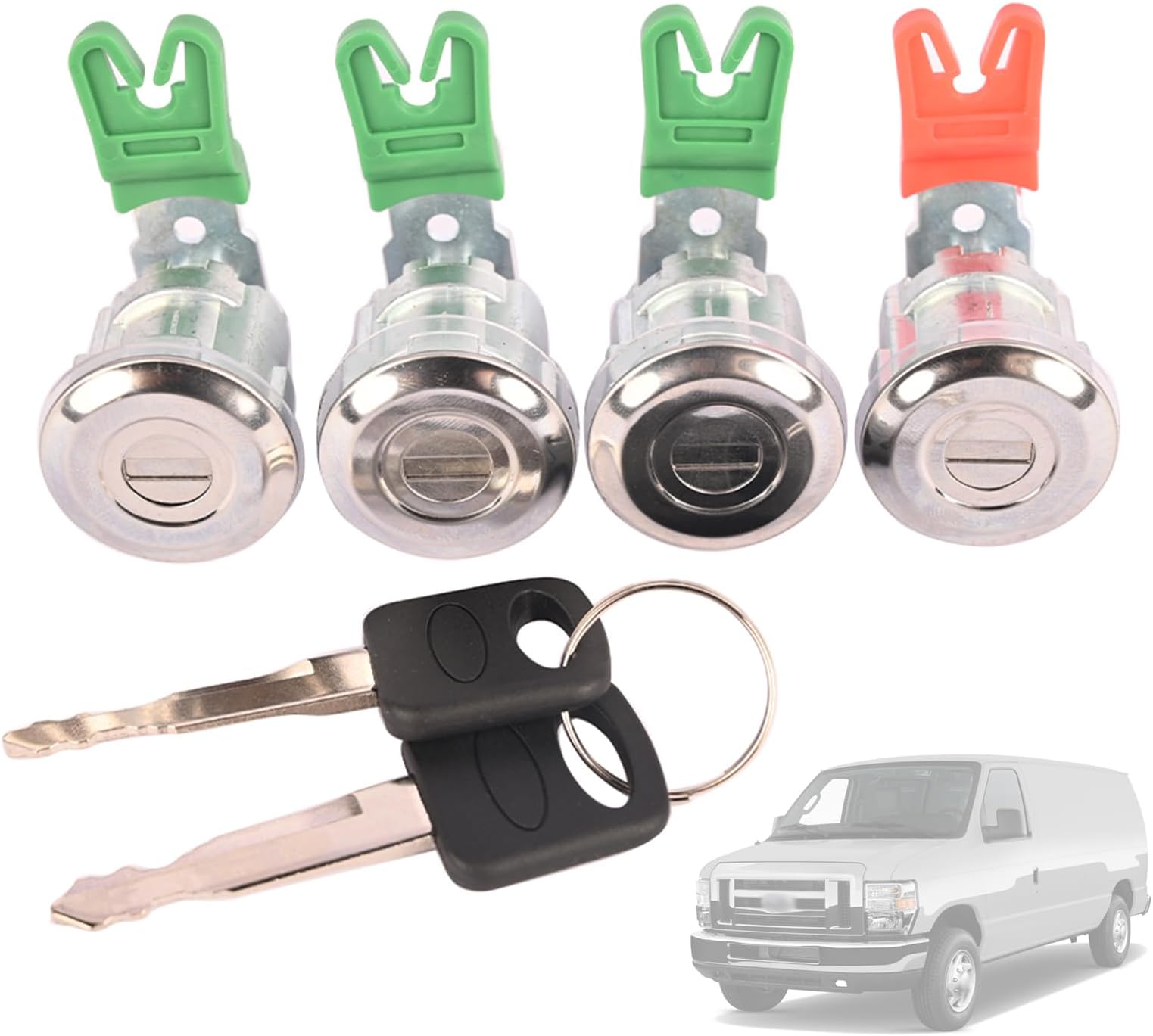 Getfarway Door Locks Cylinder Lock Set Compatible with Ford Econoline ...