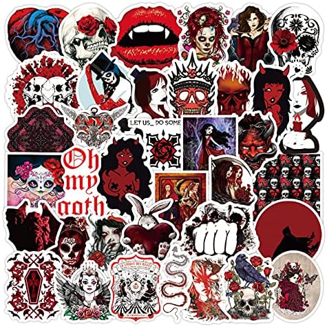200Pcs Gothic Horror Stickers Decals, Cool Goth Stickers for Adults ...