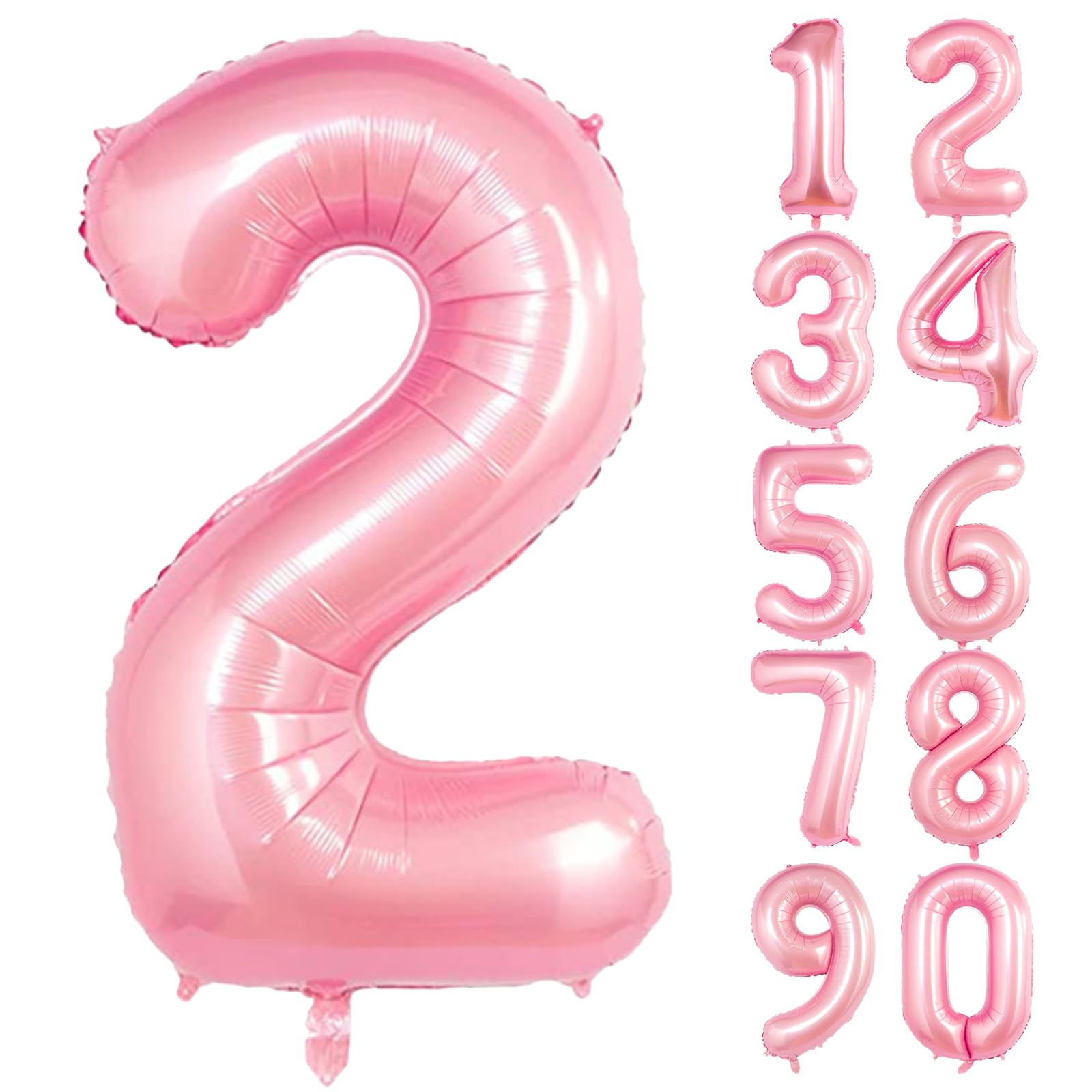 Amazon.com: 40 Inch Giant Pink Number Balloon, Mylar Foil Helium Pink ...