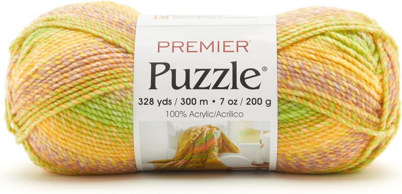 Amazon.com: Premier Yarns Puzzle Yarn, Made of Acrylic, Ideal Knitting ...