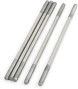 Amazon.com: uxcell 5PCS 3mm Dia Thread 80mm Long Stainless Steel Tight ...