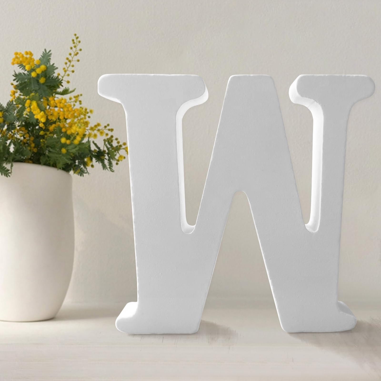 Amazon.com: Wood Letters 4.3 Inch, White Unfinished Wood Letters for ...