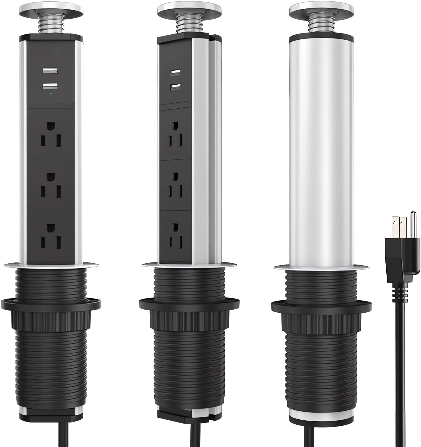 Amazon.com: SunwyxTek Pop Up Power Outlets with 2 USB A Charging Port ...