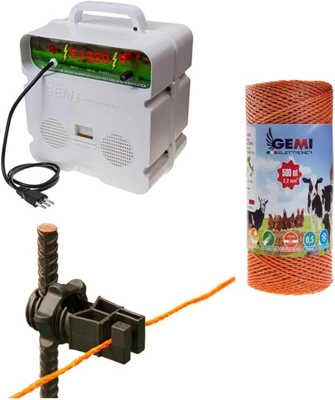 Electric Fence Kit for Professional Use with 1 x 220V Electrifier ...