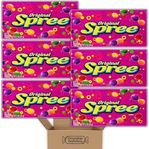 Amazon.com : Original Spree Movie Theatre Box Candy - 6 Pack, Each Box ...