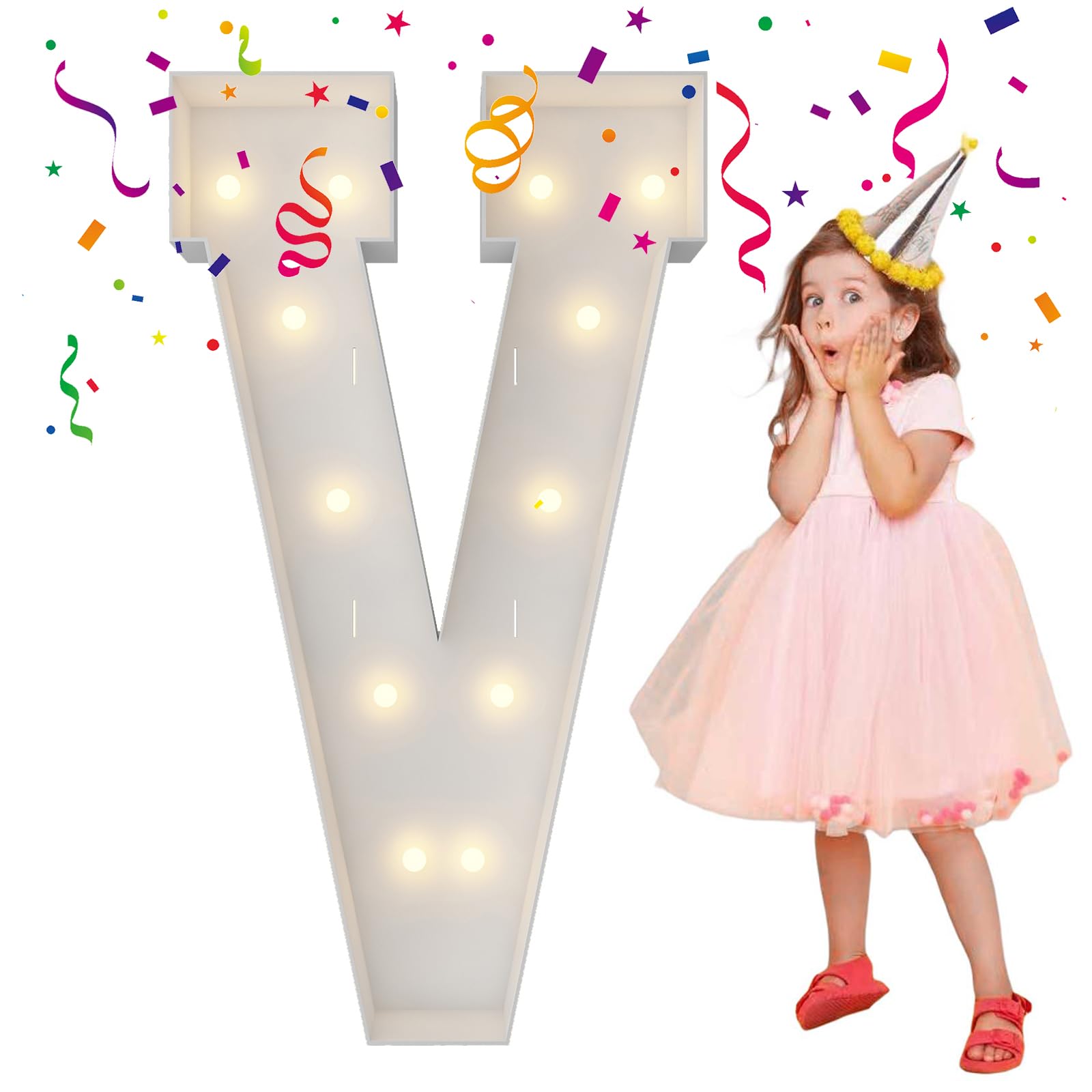 4FT Marquee Light Up Letters, Large Marquee Letters, Mosaic Balloon ...