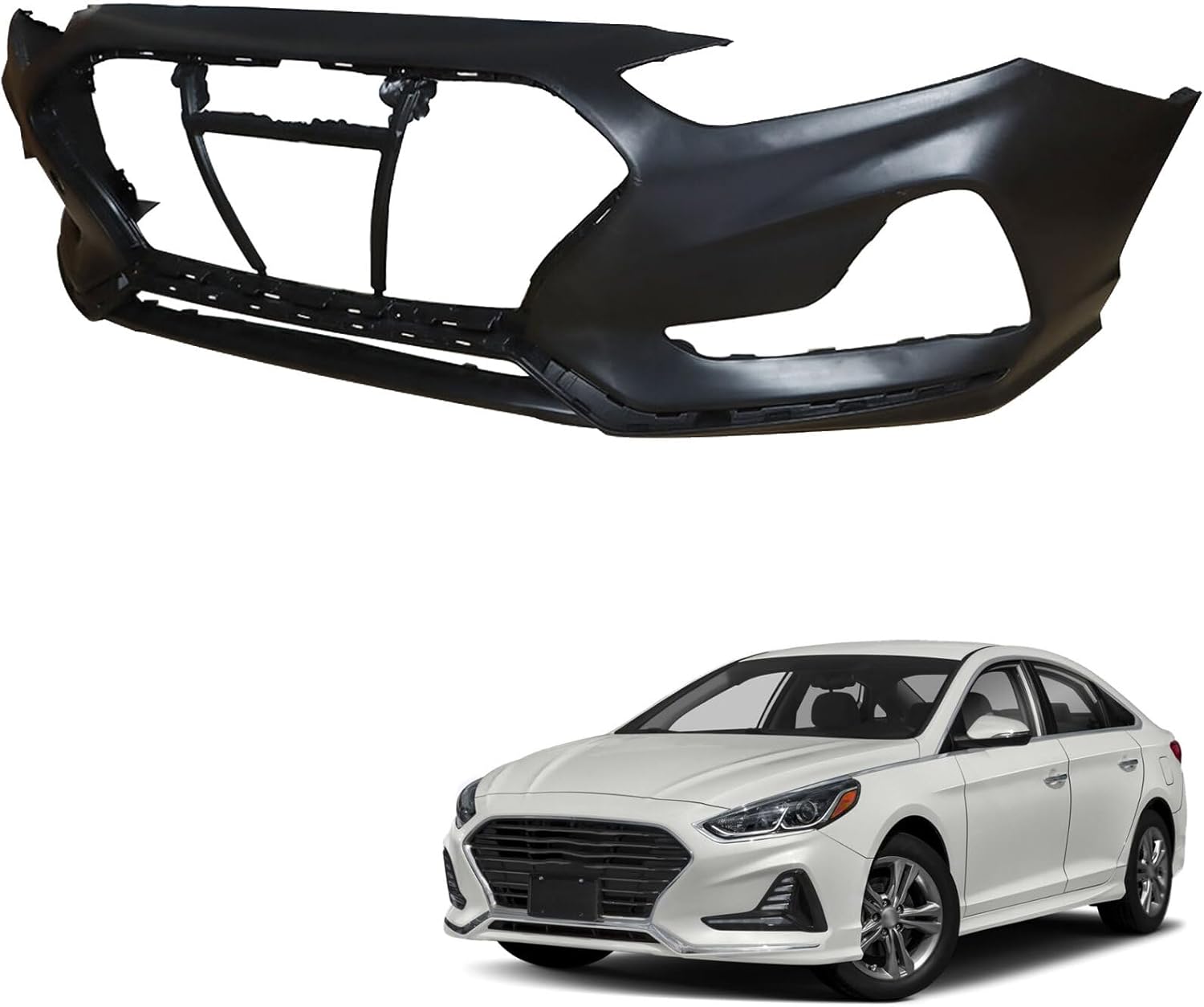 Amazon.com: Primed Front Bumper Cover Replacement for 2018 2019 Sonata ...