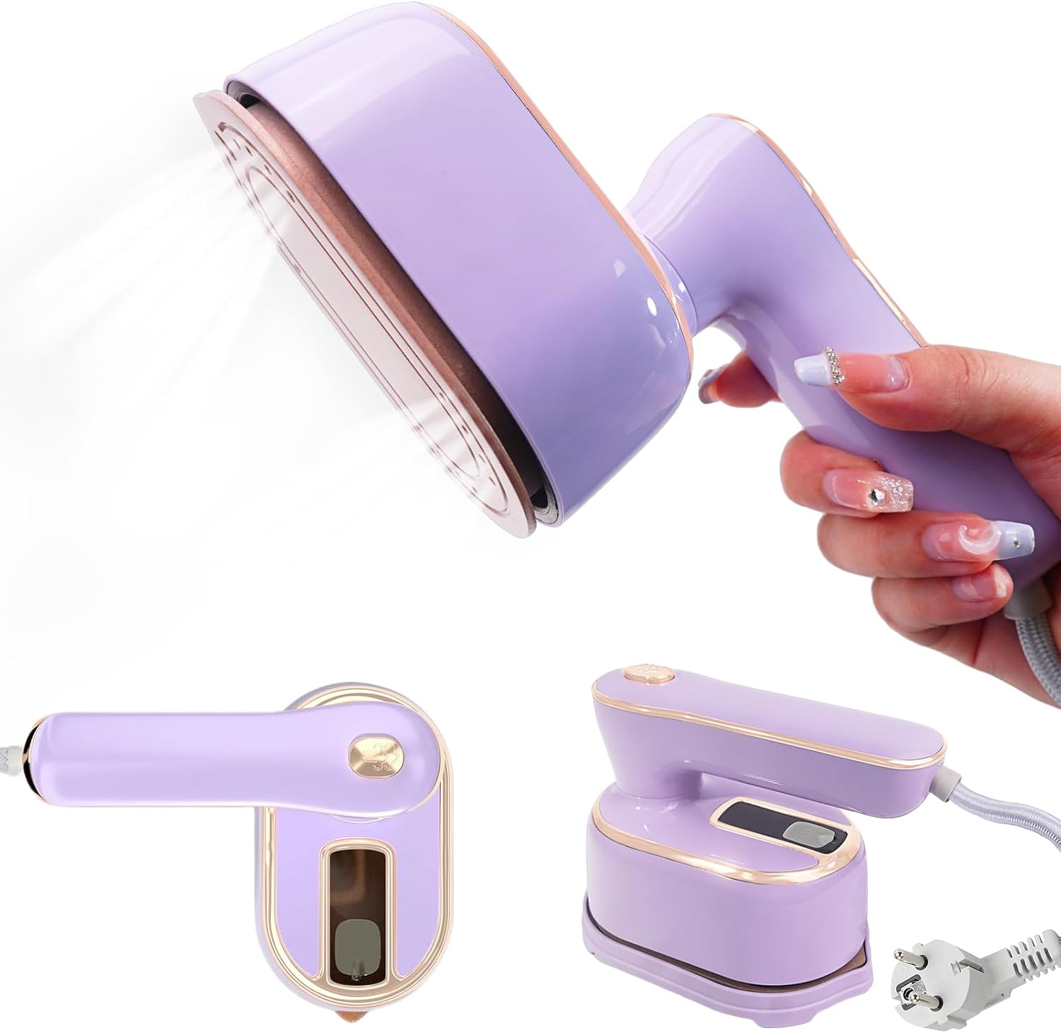 ARIEL-GXR 2-in-1 Foldable Travel Steam Iron, 1000W Portable Handheld ...
