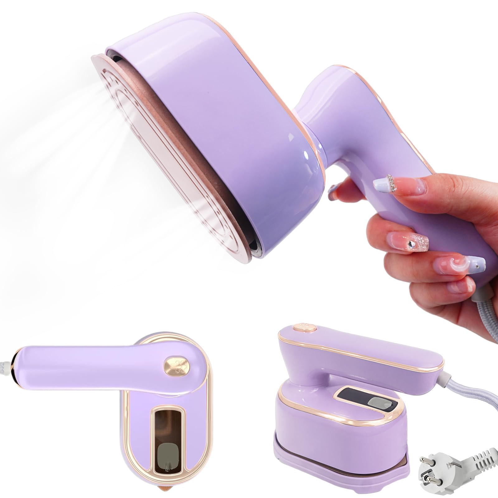 Travel Iron,1000W Mini Steam Iron Portable Handheld Steam Iron, 2-in-1 ...