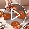 Amazon.com: Pumpkin Ramekins Small Ceramic Pumpkins Bowls for Baking 6 ...