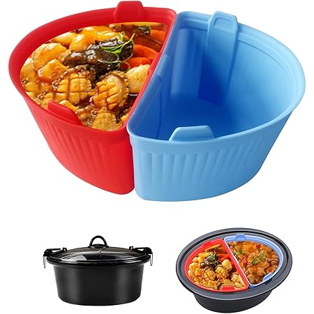 Amazon.com: Midnadiy 6 Quart Slow Cooker Liners - Leakproof Silicone ...